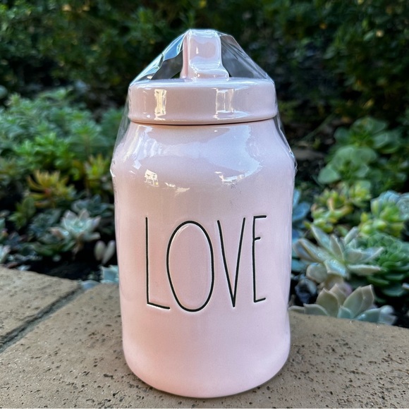 Rae Dunn | Storage & Organization | Rae Dunn Love Tall Pink Jar ...